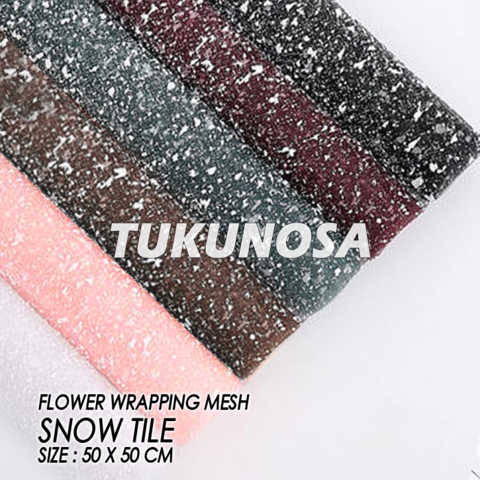 Jual FLOWER WRAPPING MESH SNOW TILE - JARING SALJU JALA SALJU TULLE ...