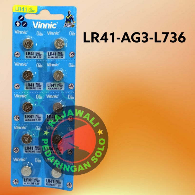 Jual BATERAI LR41 AG3 192 PER STRIP ISI 10pcs | Shopee Indonesia