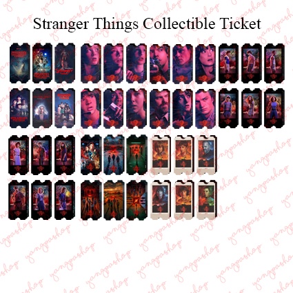 Jual STRANGER THINGS FILM COLLECTIBLE TICKET FANMADE FANMERCH TIKET ...
