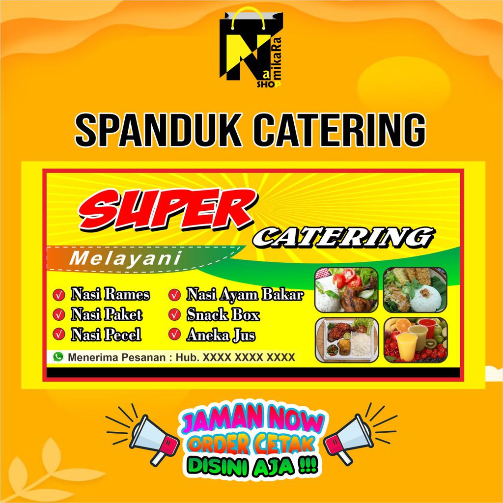 Jual Spanduk Banner Backdrop Catering / Banner Toko Catering / Spanduk ...