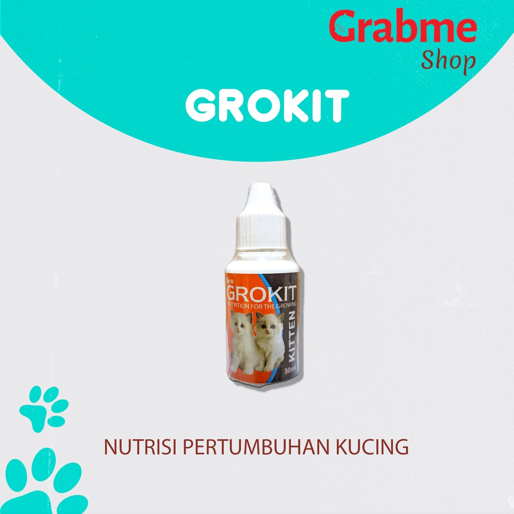 Jual NUTRISI PERTUMBUHAN KUCING ( GROKIT 30ml ) | Shopee Indonesia