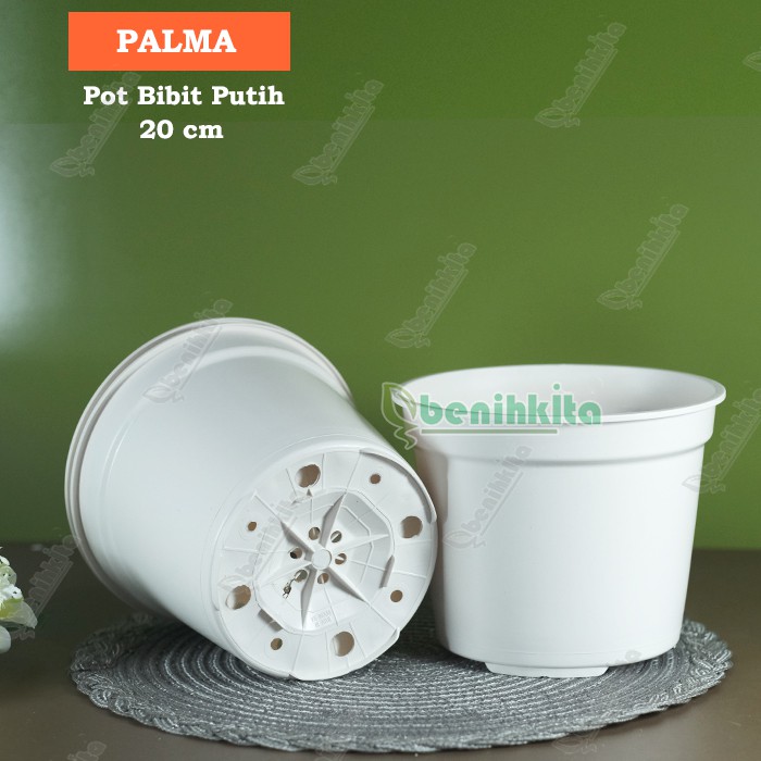 Jual Pot Putih Polos 20cm (Palma) | Shopee Indonesia