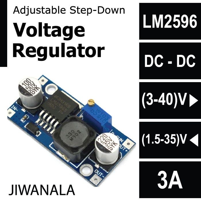 Jual Power Supply Voltage Regulator Step Down LM2596 3A Adjustable ...