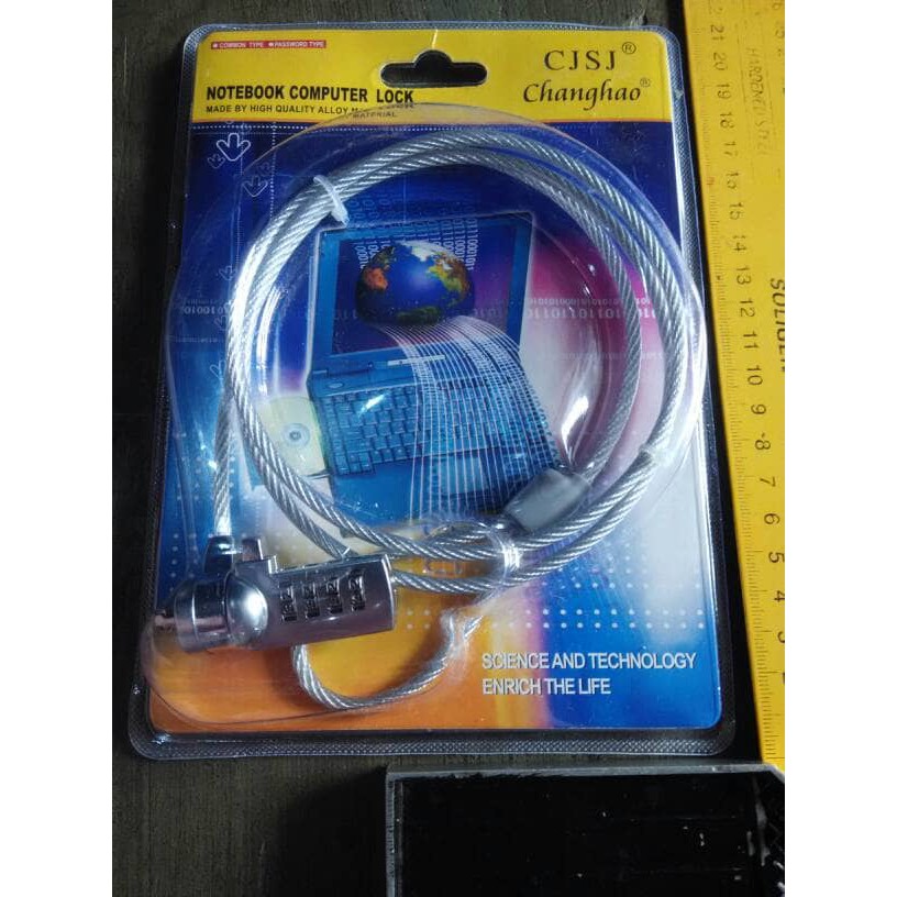 Jual Gembok Rantai Kabel Alloy Laptop Notebook Kode Nomor Bisa Ubah ...