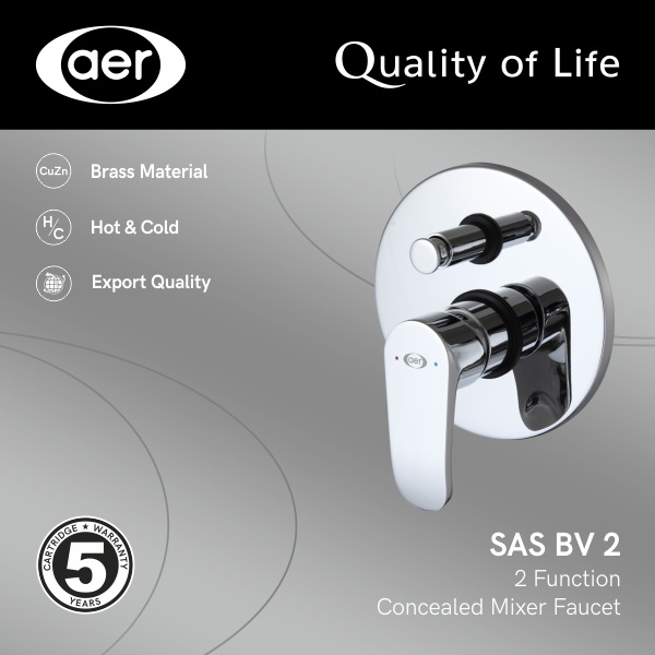 Jual AER Kran Tanam Shower Tembok Panas Dingin 2 Fungsi Keran Air SAS BV2 | Shopee Indonesia