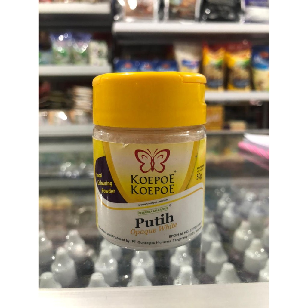 Jual Pewarna Makanan Koepoe-Koepoe Warna Putih Kemasan Botol 50gr ...