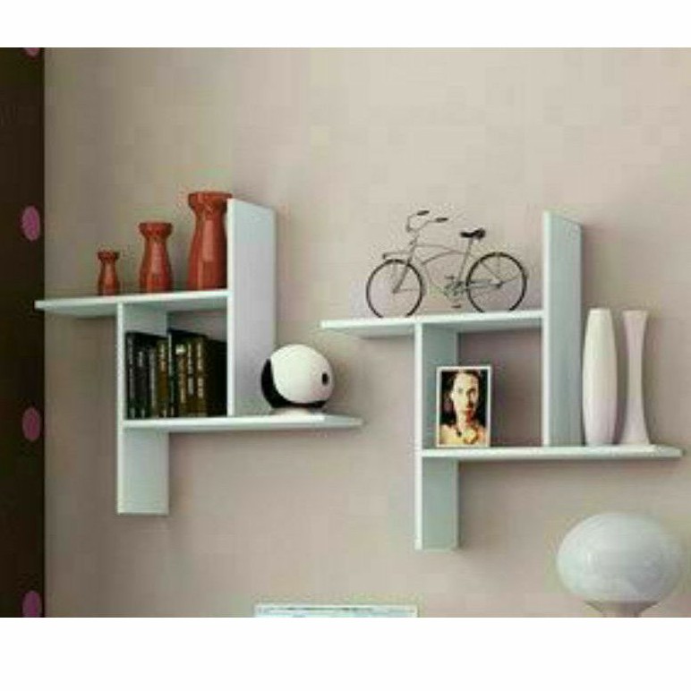 Jual Rak Meja Rias Make Up Tempel Dinding Tembok Modern Minimalis Kayu ...