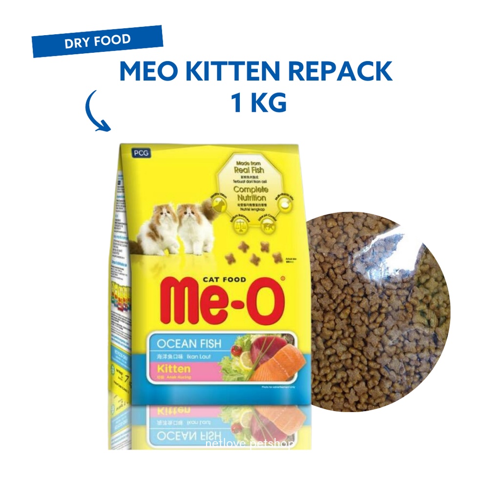 Jual Meo Kitten Ocean Fish Repack 1 kg DRY FOOD Makanan Kucing | Shopee ...