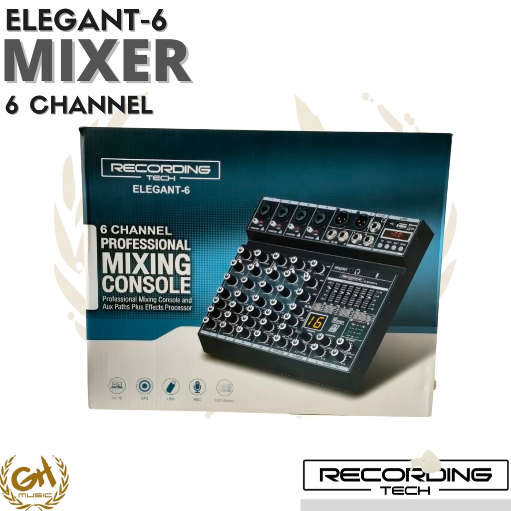 Jual RECORDING TECH ELEGANT-6 MIXER 6 CHANNEL | Shopee Indonesia