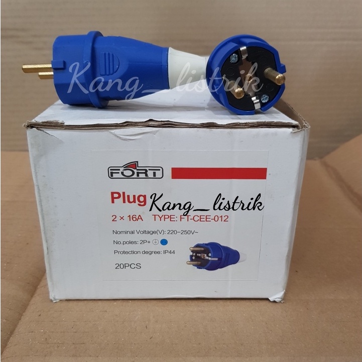 Jual Industrial Plug Fort CEE-012 2P X 16A IP54 | Shopee Indonesia