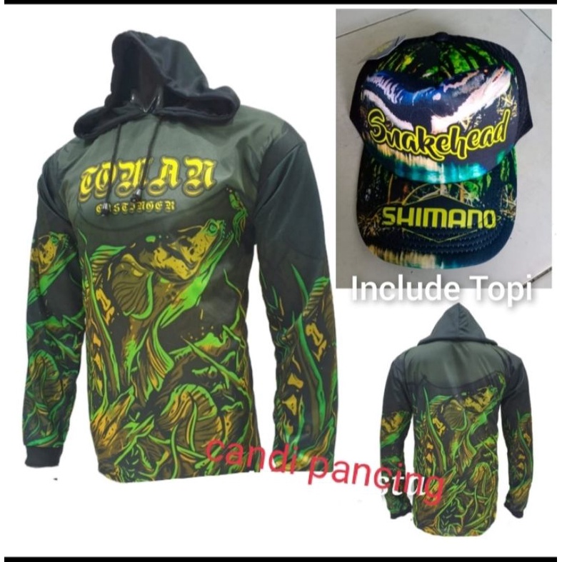 Jual jersey mancing Shimano + Topi | Shopee Indonesia