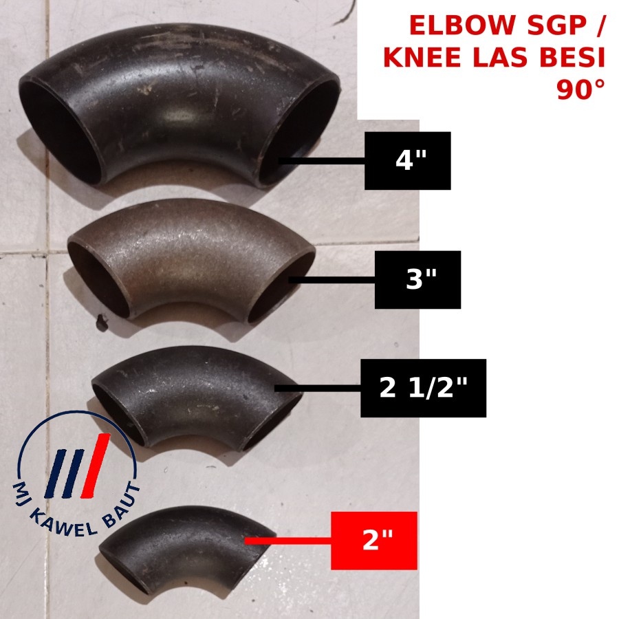 Jual Elbow / Knee SGP Dia. 2" Inch / Keni Las Besi / Bend (90 derajat ...