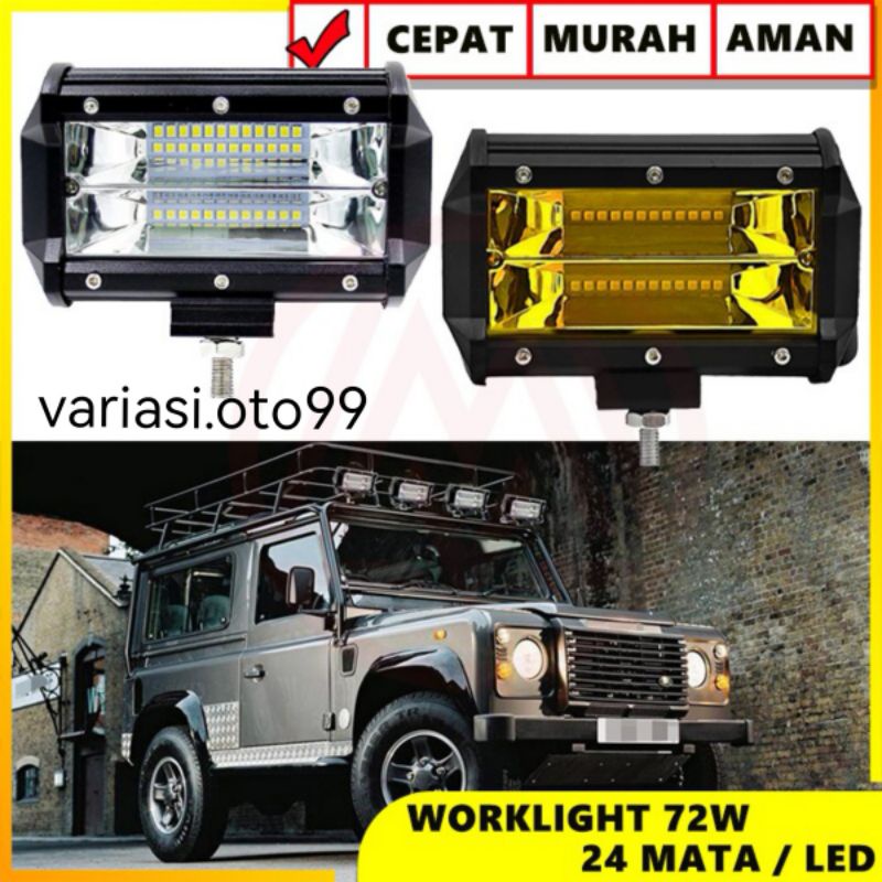 Jual Lampu Tembak Sorot Cree CWL WORKLIGHT 72W 24MATA Lampu LED Mobil & Motor | Shopee Indonesia
