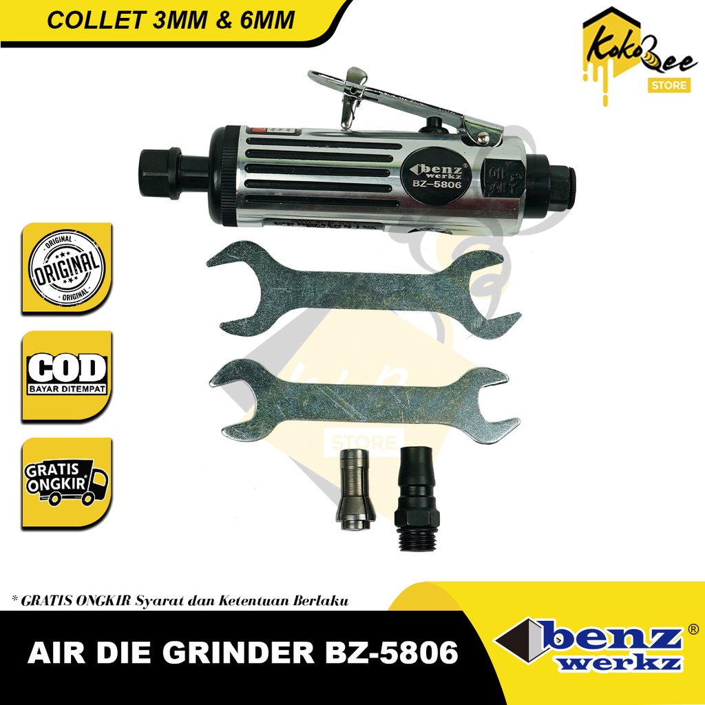 Jual Benz werkz Air die grinder 3mm 6mm - Mesin gerinda angin 6mm 1/4 ...