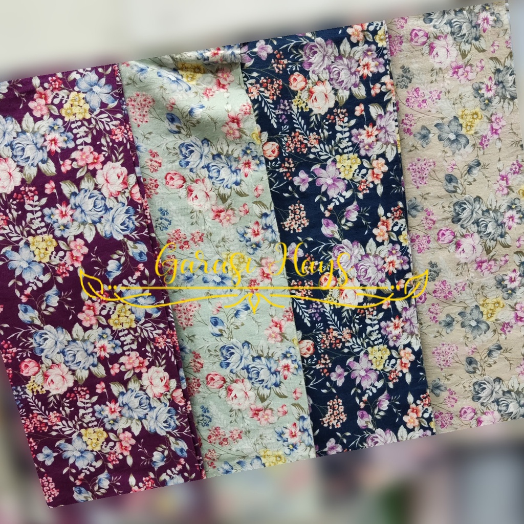 Jual Kain Katun Jepang Japan Design Tokai lebar 150cm Floral Bunga L ...