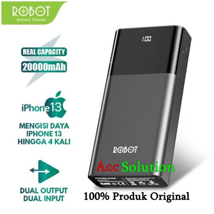 Jual Powerbank PB Fast Charging Robot Hippo 20000mAh Original - RT22 ...