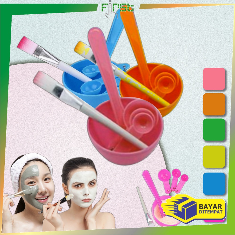 Jual *COD* FH-K28 Mangkok Masker Set 4IN1 / Mangkuk Masker Set Plus ...