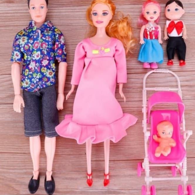 Jual Paket Mainan Keluarga Barbie Ibu Hamil Set Keluarga Barbie Isi 6 ...