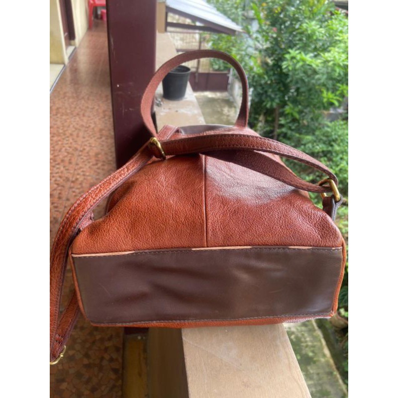 Jual Fossil Felicity Backpack Medium Brown (preloved) | Shopee Indonesia