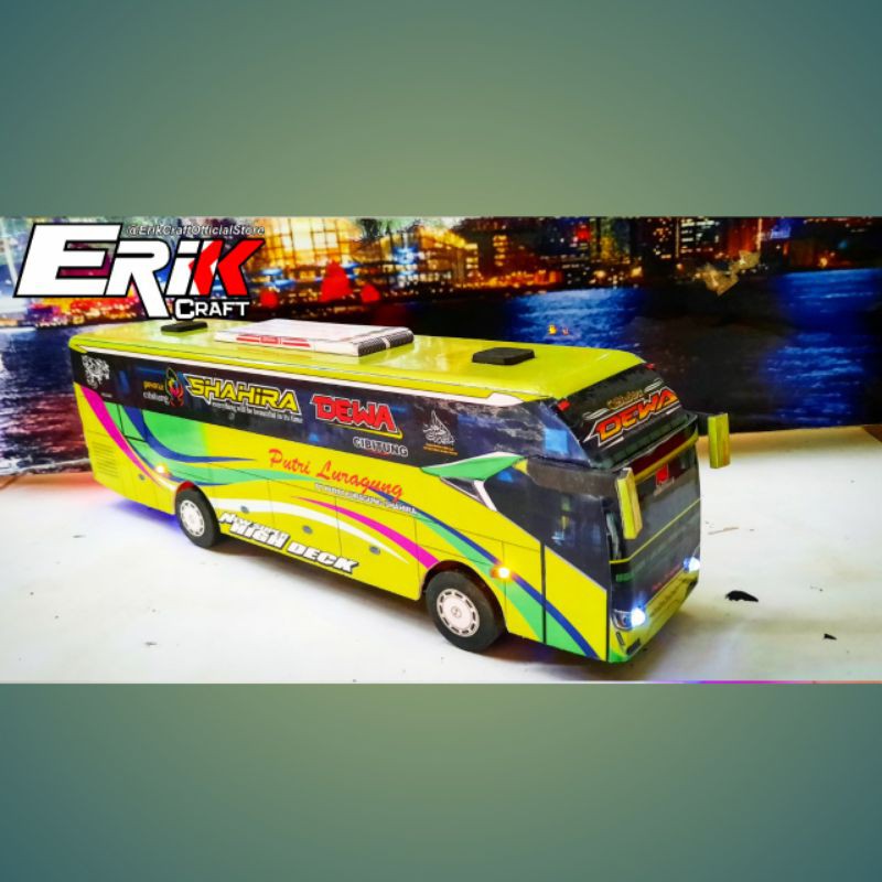 Jual Miniatur Bus Miniatur Bis Putri Luragung shahira dewa Mobil Mainan ...