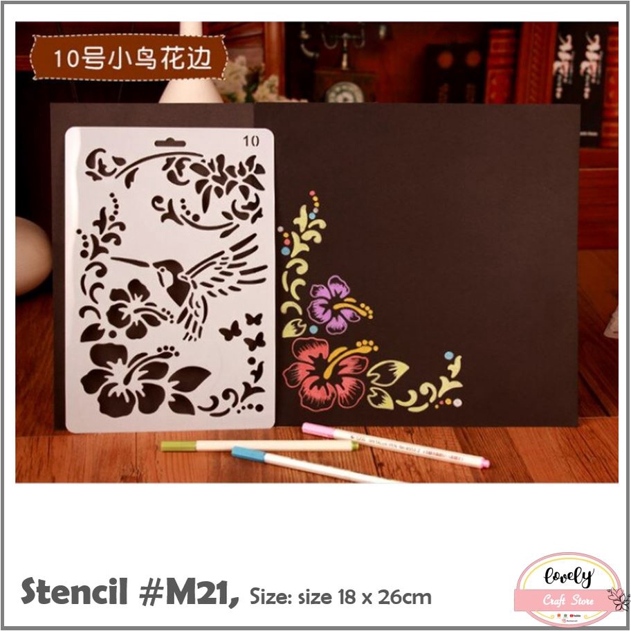 Jual M21 Plastik Stensil Cetakan Stensil, Plastic Stencil for Baking ...