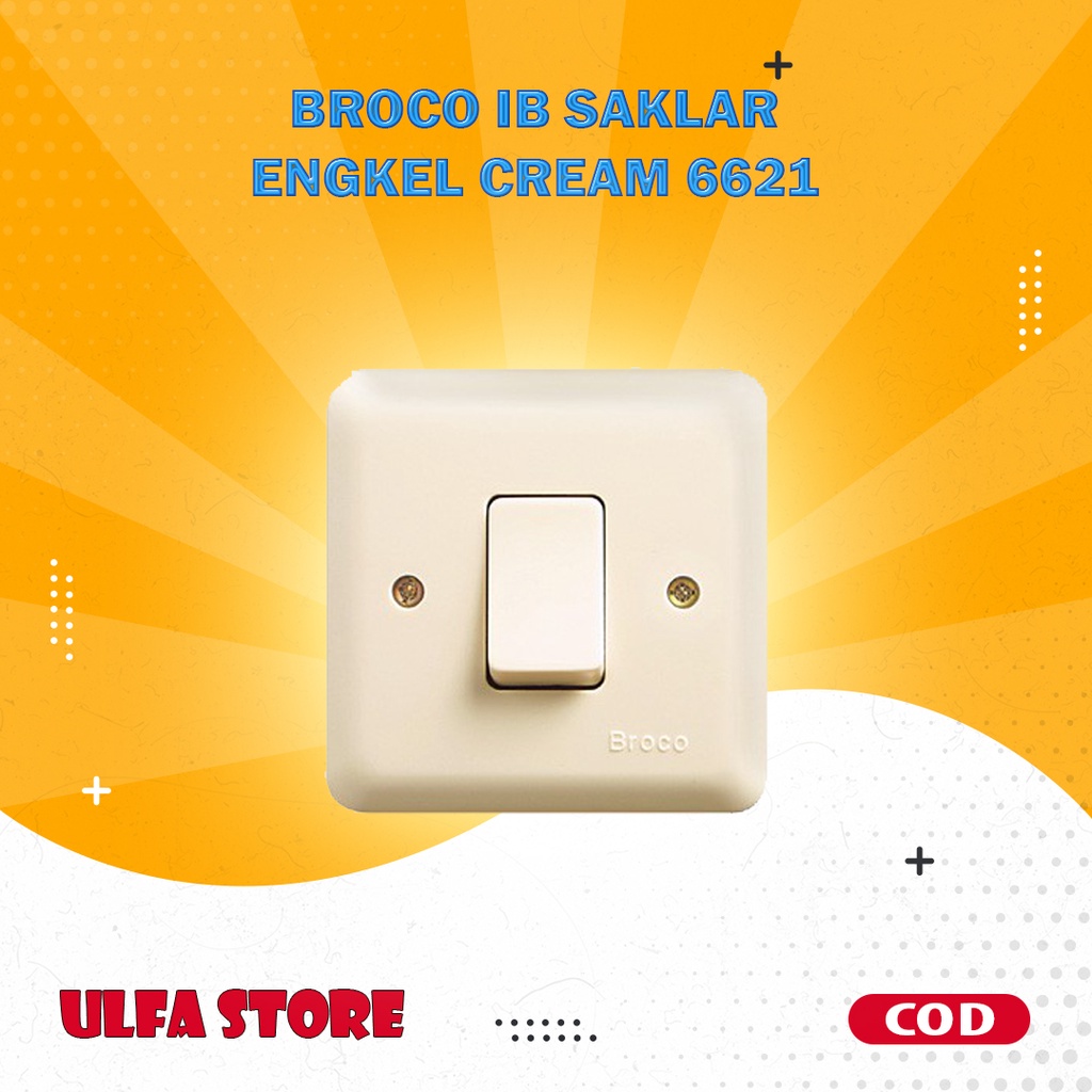 Jual BROCO IB SAKLAR ENGKEL CREAM 6621 (HARGA GROSIR) 6621U NEW GEE ...