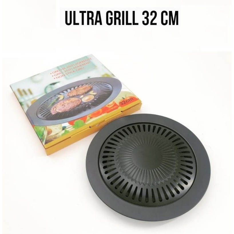 Jual BBQ Grill Pan 32cm Aluminium - Alat Pemanggang - Korean BBQ Grill ...