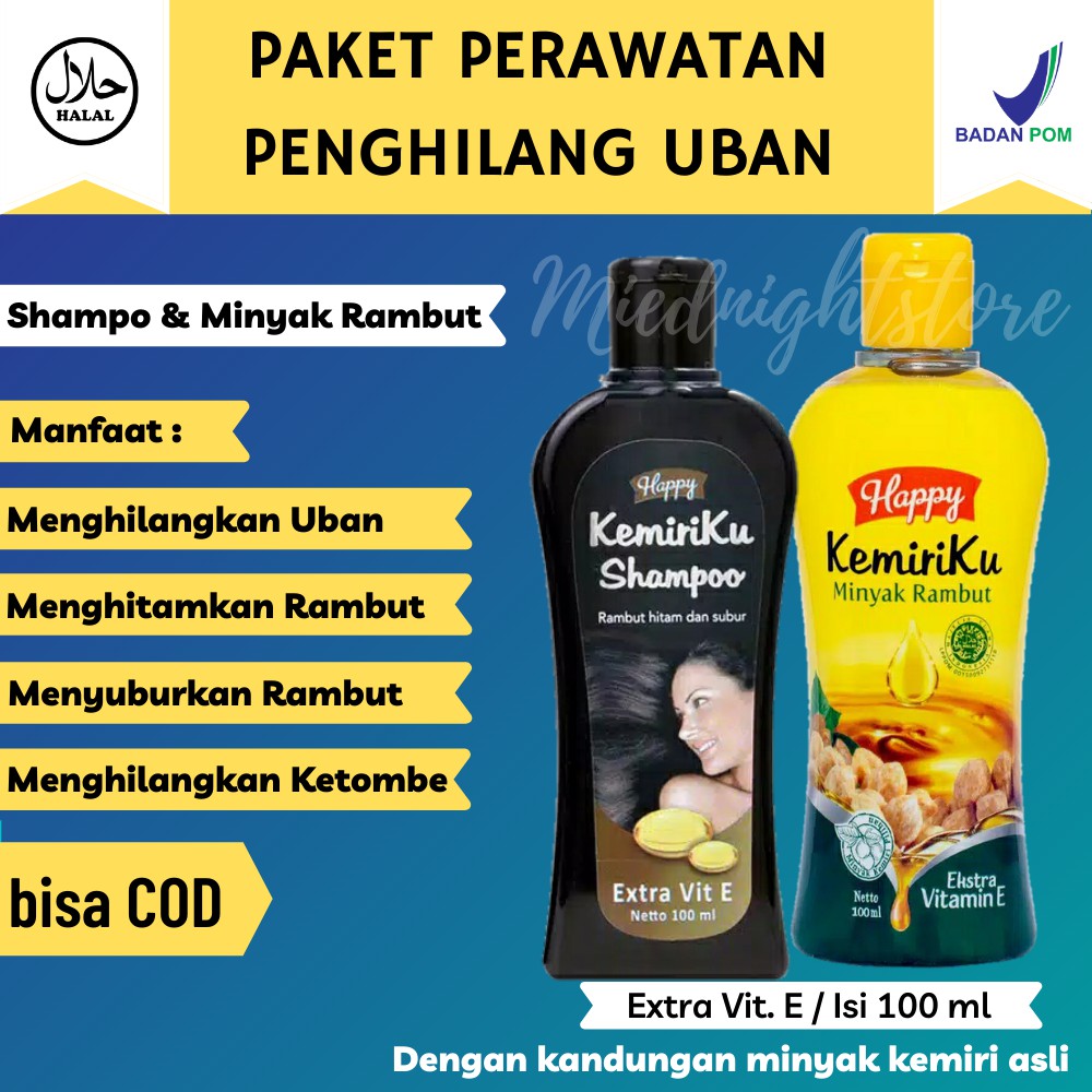 Jual SHAMPO DAN MINYAK RAMBUT KEMIRI PENGHILANG UBAN ORIGINAL ...