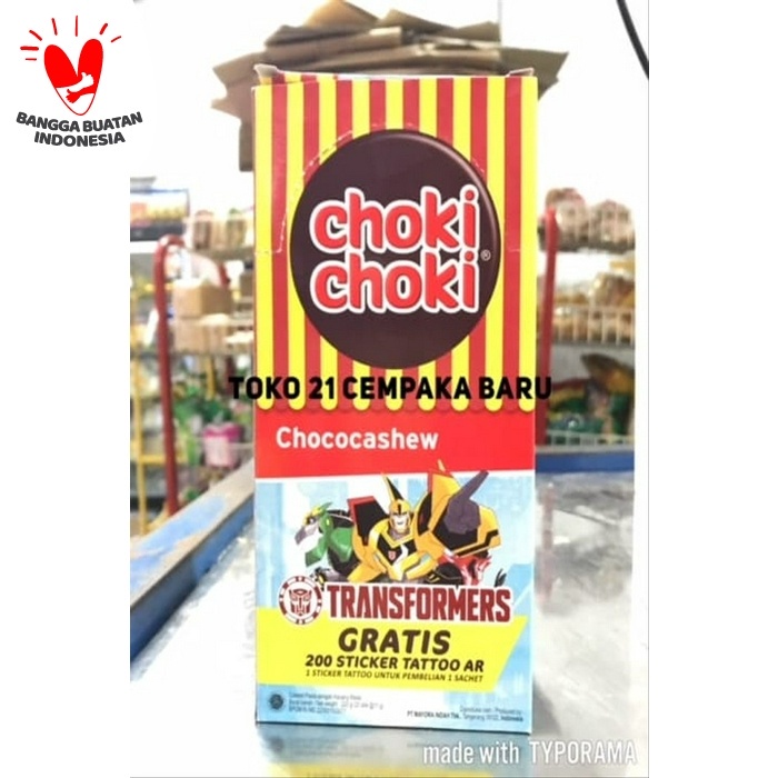 Jual COKELAT- CHOKI CHOKI CHOCOCASHEW 1 BOX ISI 20 PCS | COKLAT COKELAT ... Jual COKELAT- CHOKI CHOKI CHOCOCASHEW 1 BOX ISI 20 PCS | COKLAT COKELAT ...