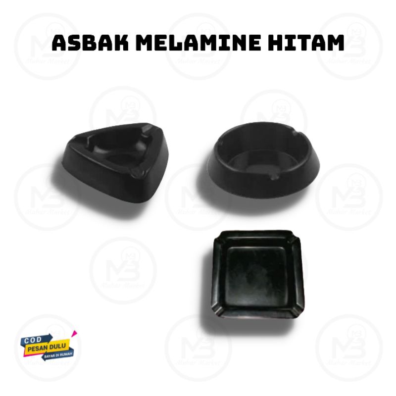Jual Asbak Black melamine Qualitas Premium/ Asbak Rokok Hitam/ Asbak ...