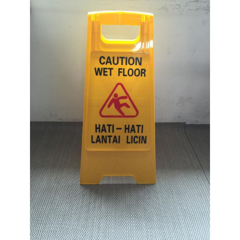 Jual Floor sign Caution Wet Floor /Papan peringatan hati2 lantai licin ...