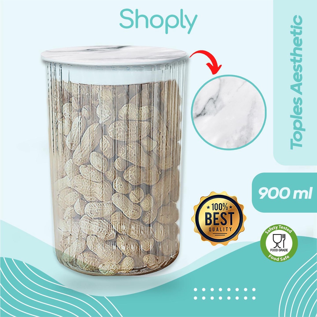 Jual Kontainer Wadah Akrilik Marble Storage Jar Kedap Udara Acrylic ...