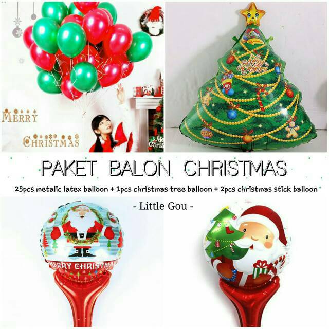 Jual Paket Balon Christmas A (balon natal) | Shopee Indonesia