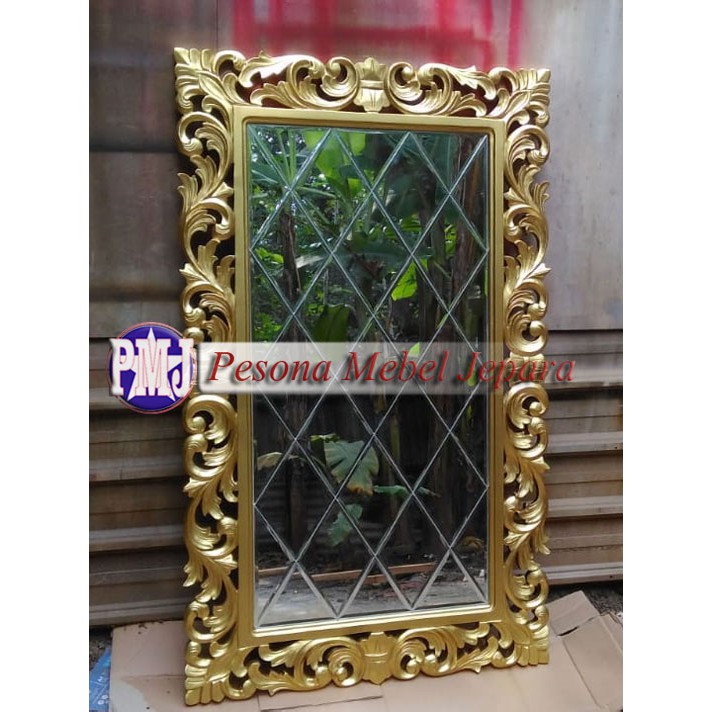 Jual Bingkai atau Frame atau Pigura Ukir Waru Kaca Bevel Kayu Jati ...