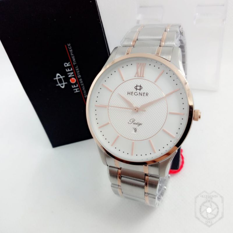 Jual JAM TANGAN PRIA HEGNER 5007 ORIGINAL STAINLESS STEEL QUARTZ ANALOG ...