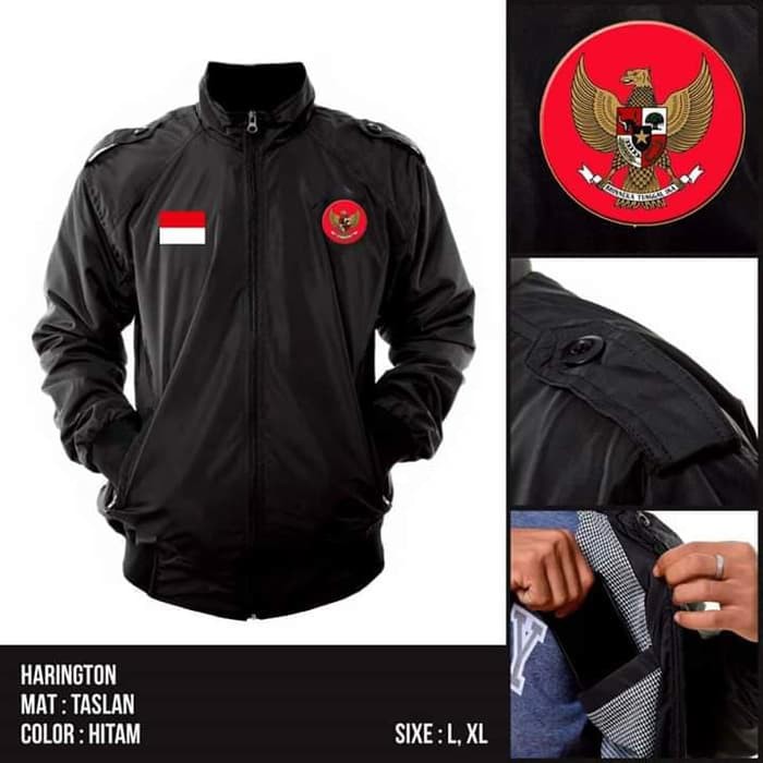 Jual Jaket Elegan Waterproof Timnas Indonesia Black | Shopee Indonesia