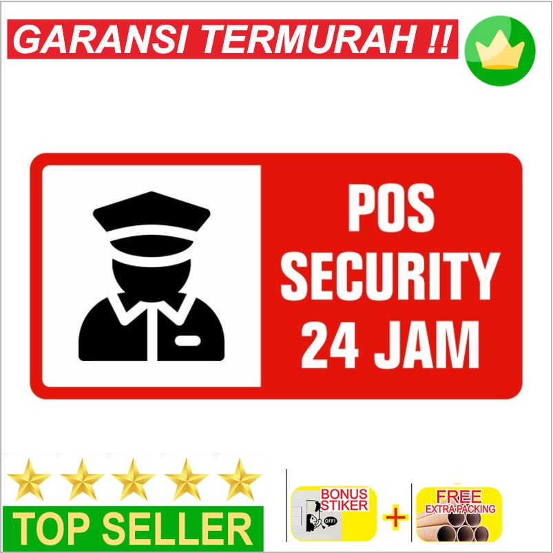 Jual Grosir RAMBU POS SECURITY 24 JAM 30CM X 15CM AKRILIK Elegan ...