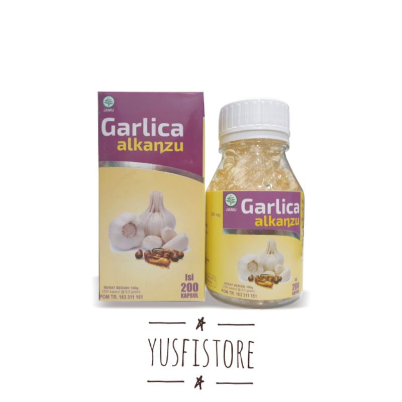 Jual Garlica 200 Kapsul Alkanzu Garlic Oil Pencegah Penggumpalan Darah ...