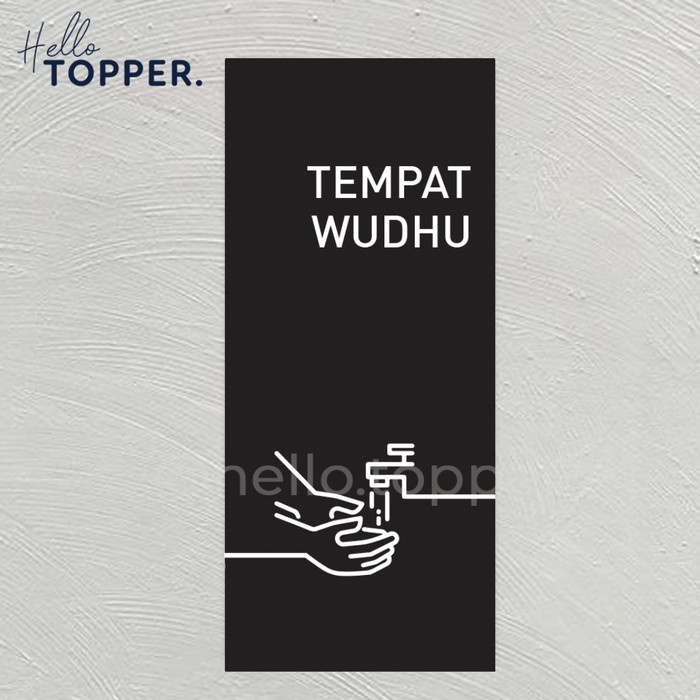 Jual Sign Label Akrilik Tempat Wudhu | Tempat Wudhu Acrylic Signage ...