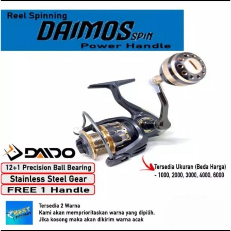 Jual Reel Daido Daimos Power Handle Free Handle | Shopee Indonesia