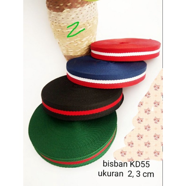 Jual bisban tali webbing terbaru KD055 ukuran 2, 2 cm 1 rol panjang 20 ...