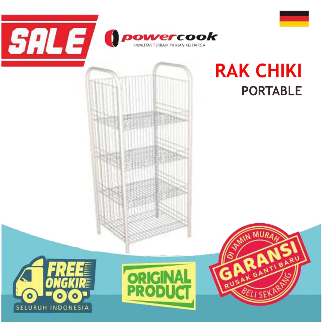 Jual Rak Chiki Serbaguna Keranjang Display Pajangan Snack Susun 4 Putih ...
