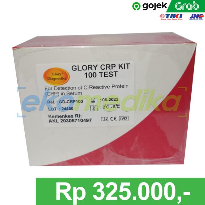 Jual CRP Latex Kit 100 Test Glory Diagnostics Reagen CRP Latex C ...