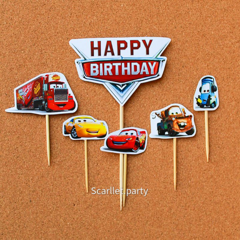 Jual TOPPER THE CARS HIASAN KUE TAR MOBIL BALAP TOPPER ULANGTAHUN ...