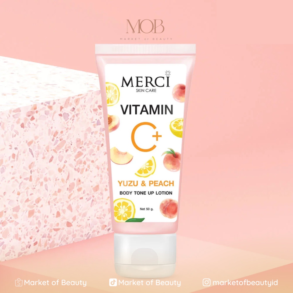 Jual MERCI - Vitamin C Yuzu & Peach - Body Tone Up Lotion - 50g ...