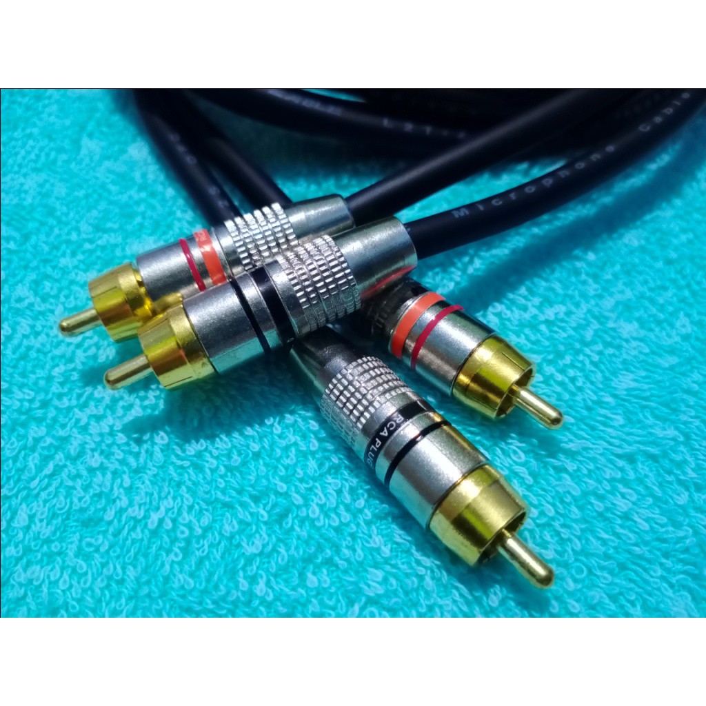 Jual KABEL JACK RCA KE RCA (2 JALUR) 1-5 MTR | Shopee Indonesia