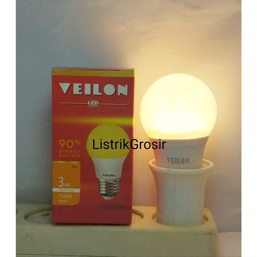 Jual Warm White / Kuning Lampu LED A Bulb Veilon 3w 3 Watt By Zenich ...