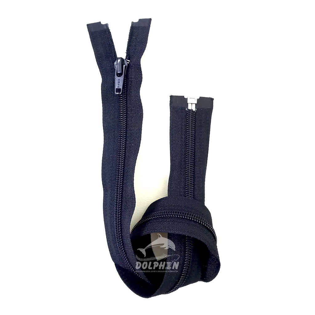 Jual [OBRAL-OCO] Resleting Jaket Nylon Hitam AMCO 50 - 120 cm Rit ...