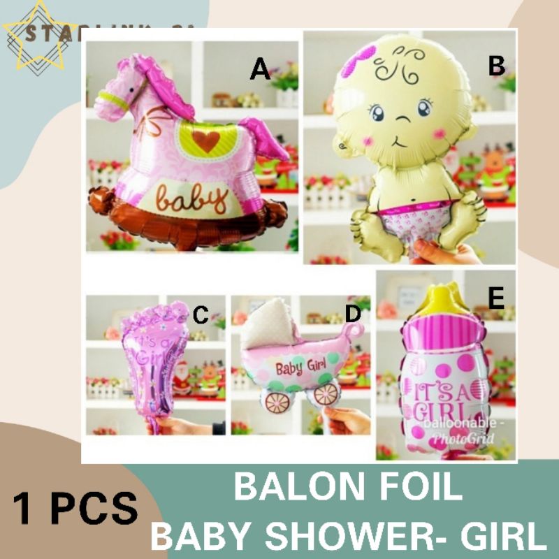 Jual BALON FOIL GIRL BABY SHOWER | Balon Dekorasi Baby Shower Bayi ...