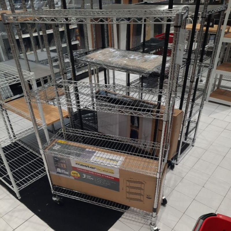 Jual rak display rak troli barang dengan roda MASTERSPACE BY KRISBOW ...